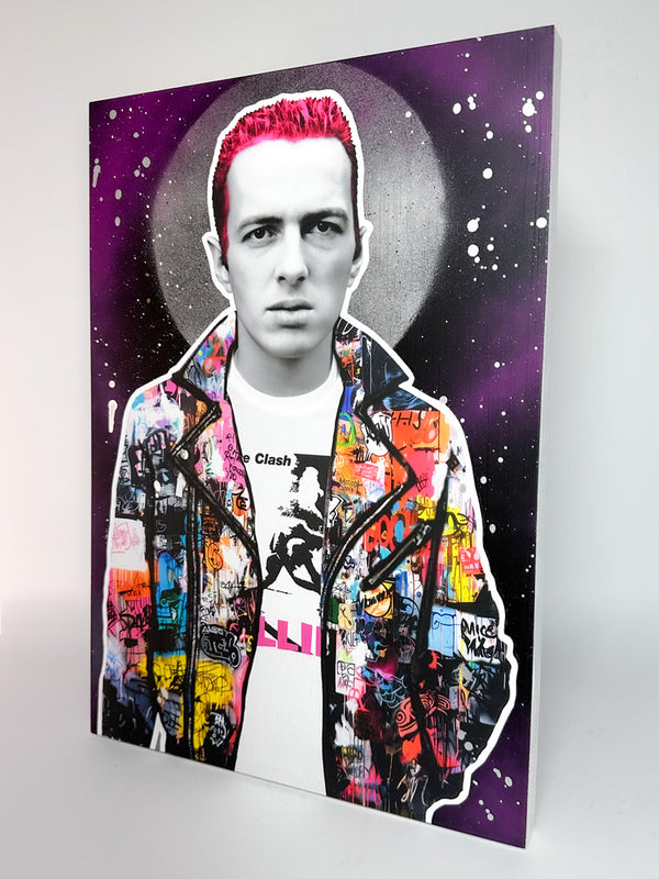 Joe Strummer (M) Medium Original 2025 - Original pop art inspired wood ...