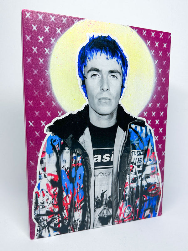 Liam (S) Small Original 2025 - Original pop art inspired wood canvas in ...